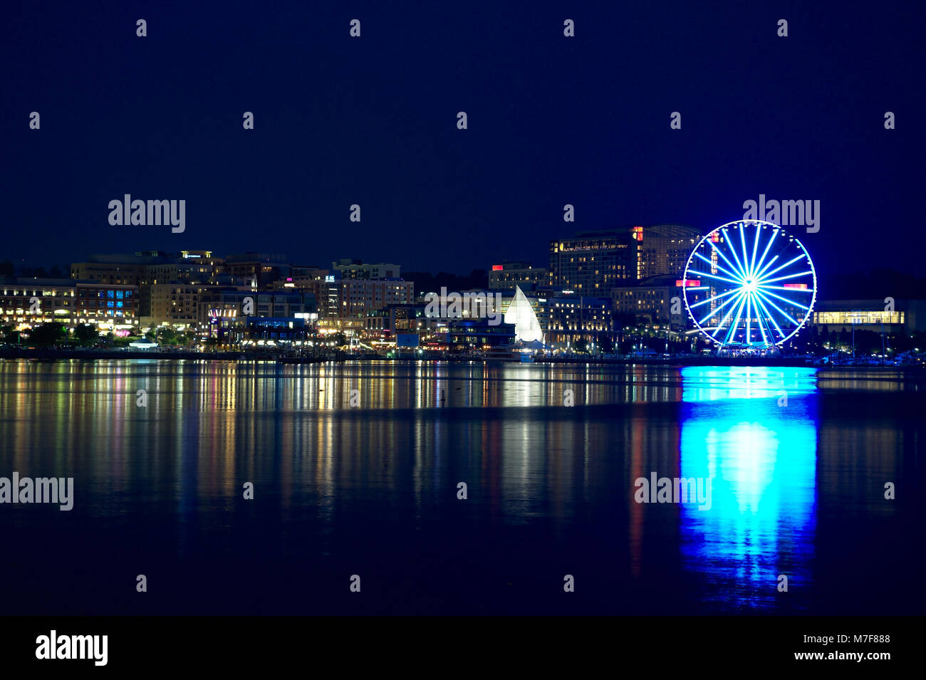 National Harbor in Maryland at Dusk and Night Stock Photo - Alamy