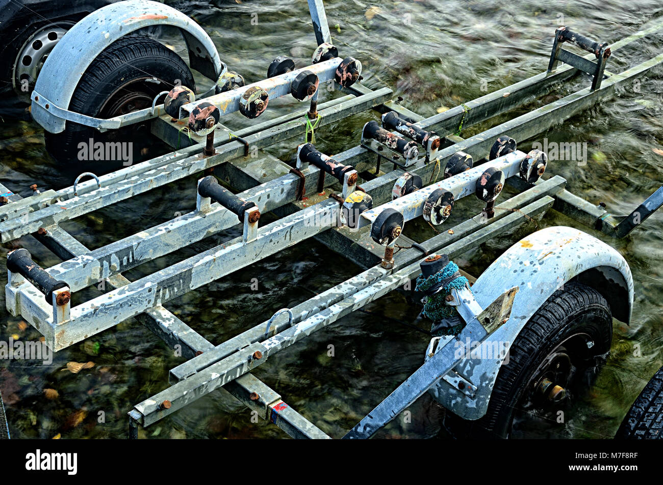 A Trailer for Boat Launching Stock Photo - Alamy