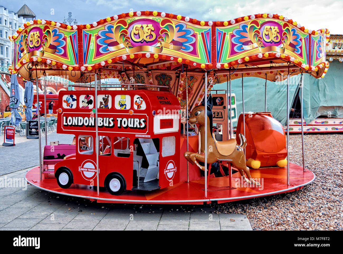 A Carousel on Brighton Sea Front Stock Photo - Alamy