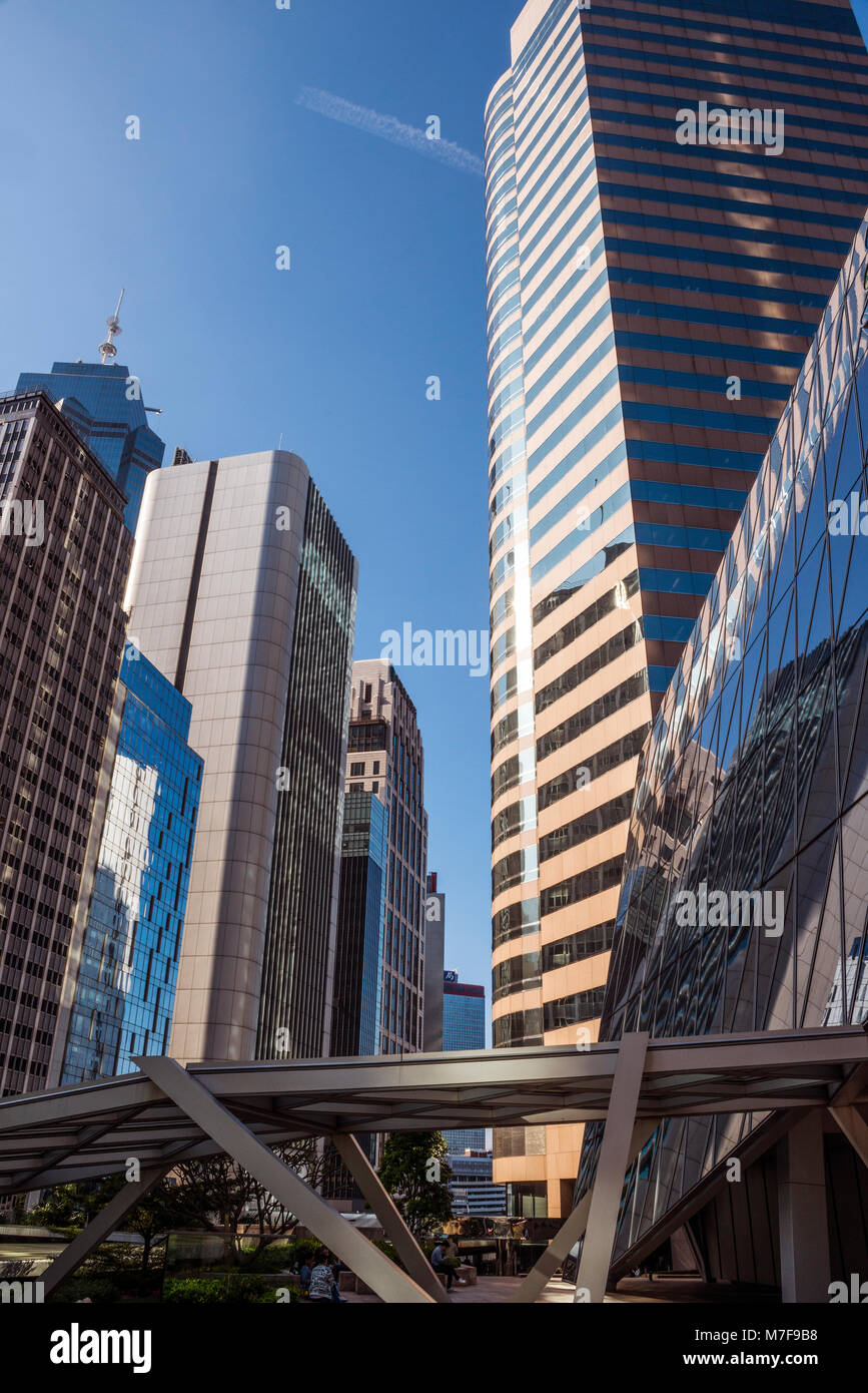 High Rise and The Forum from Exchange Square Plaza, Hong Kong Stock ...