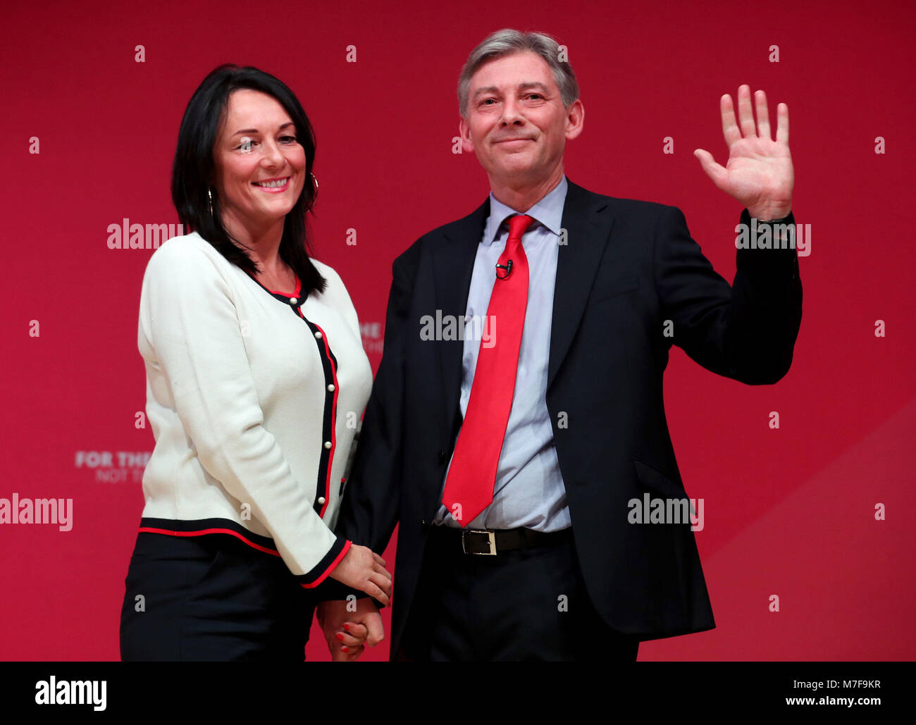 Scottish Labour leader Richard Leonard with his wife Karen, after his ...