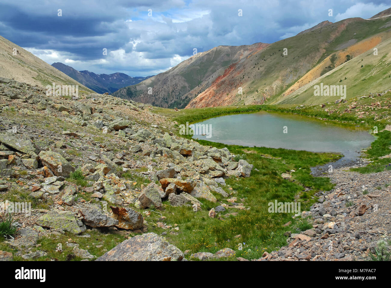 Alpine terrain in San Juan Range, Colorado. Rocky Mountains, USA Stock ...