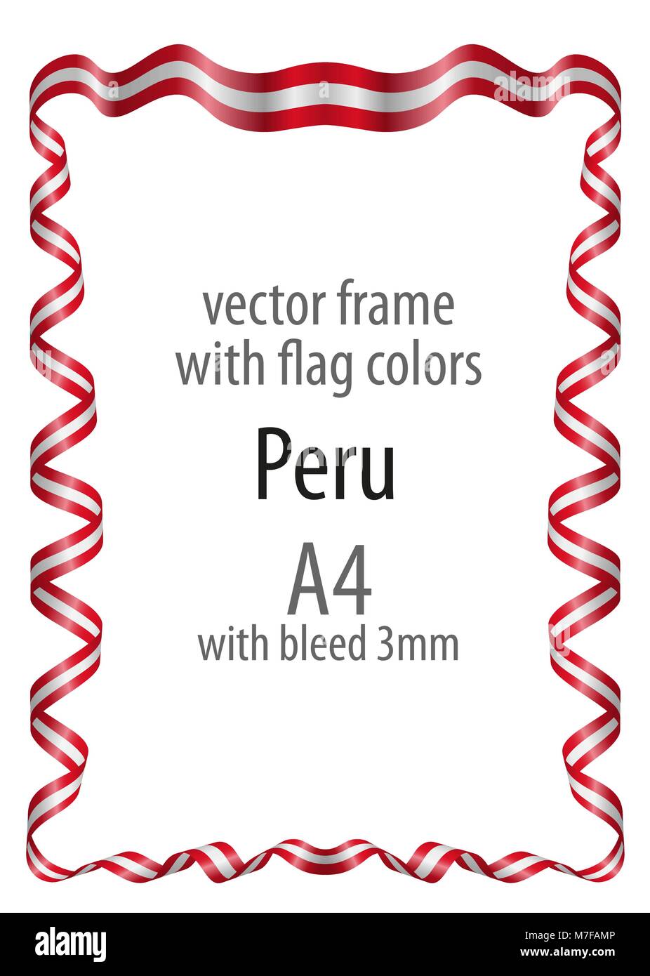 Peru flag frame Stock Vector Images - Alamy