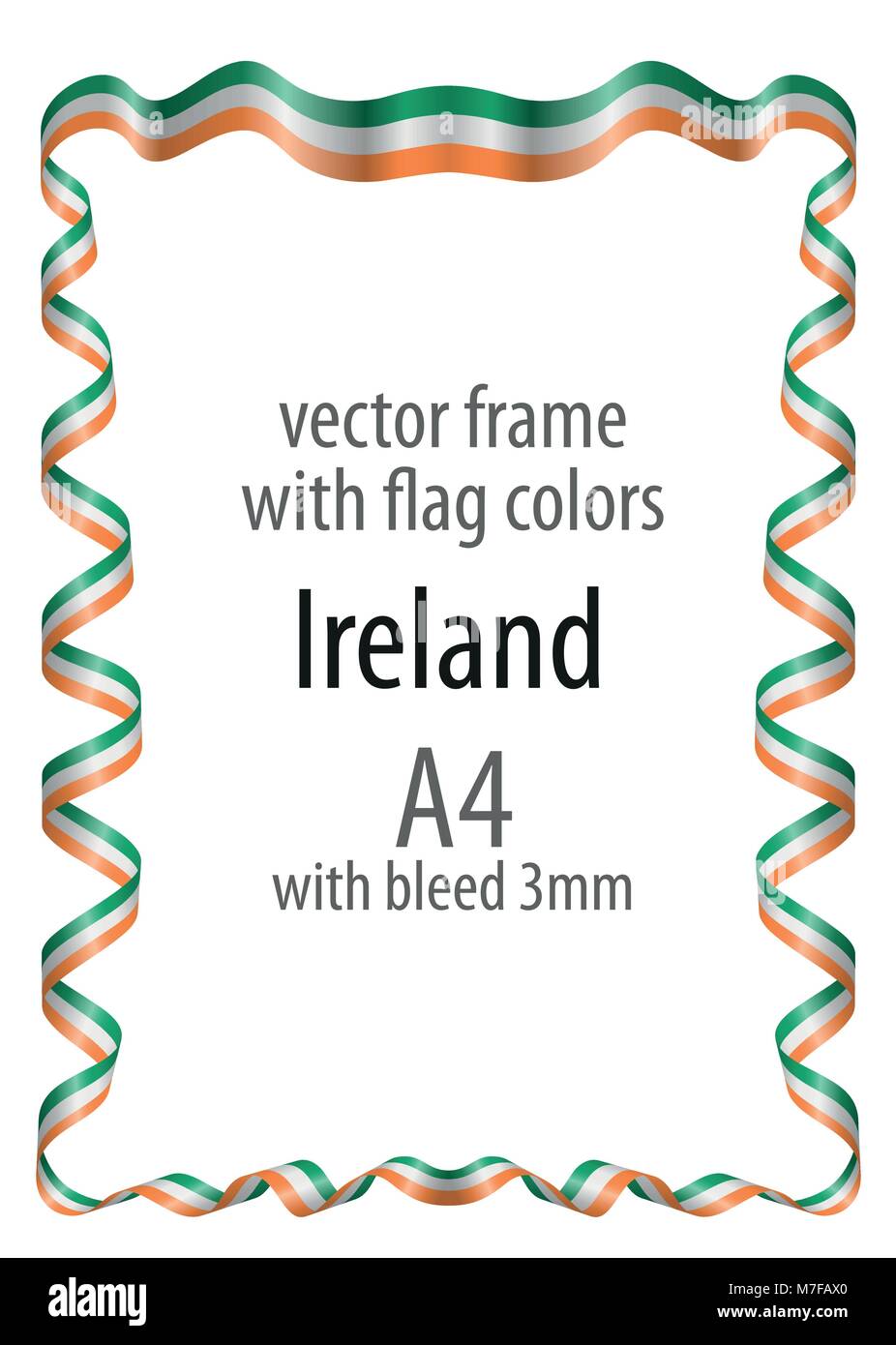 Frame and border with the coat of arms and ribbon with the colors of ...