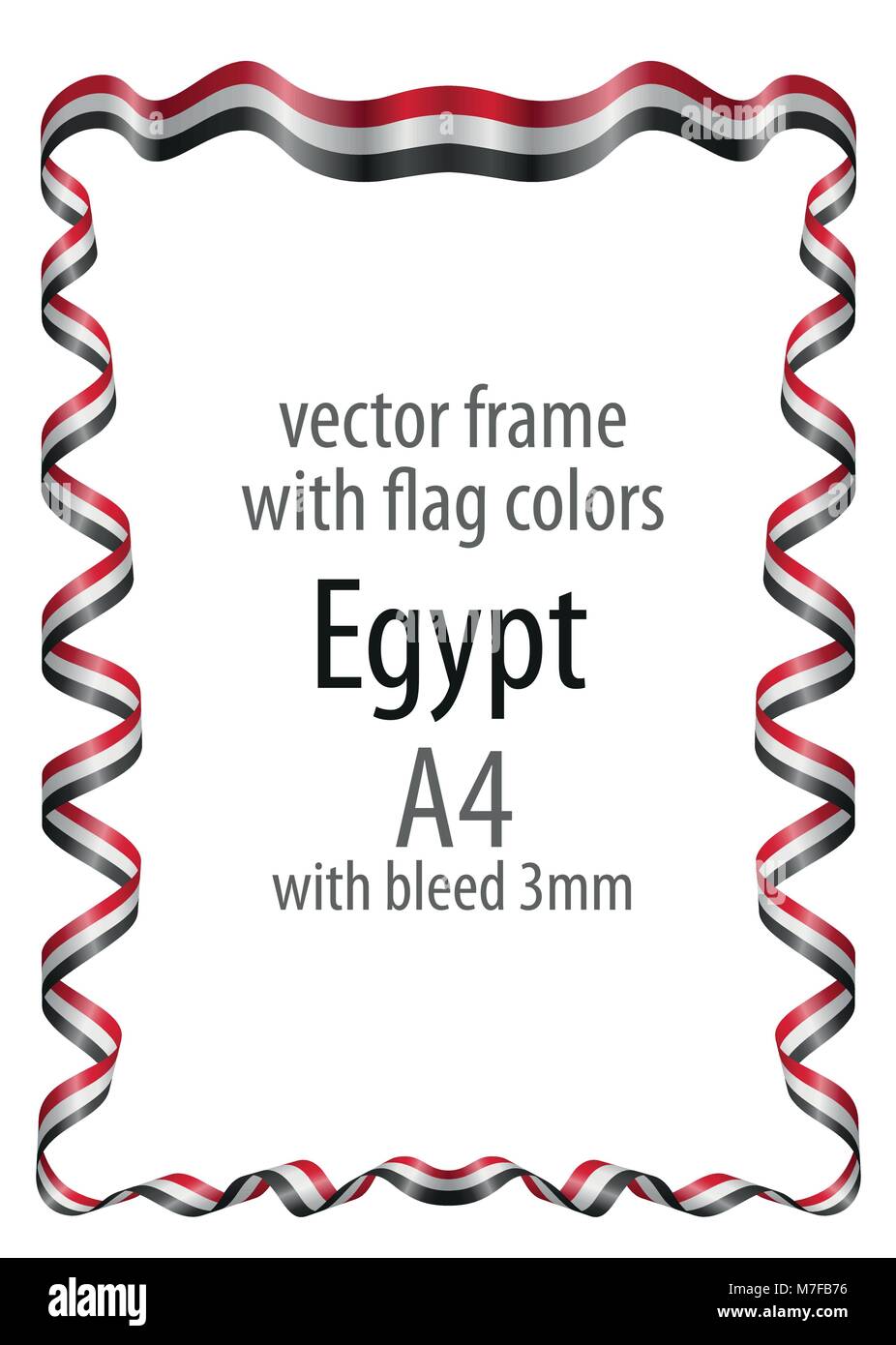 Frame and border with the coat of arms and ribbon with the colors of ...