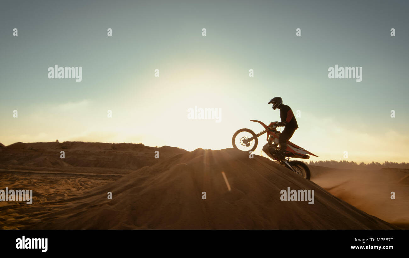 Enduro motorcyclist jumping hi-res stock photography and images - Alamy