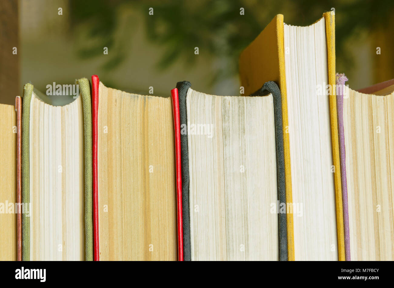 Stack of books background. many books piles Stock Photo - Alamy