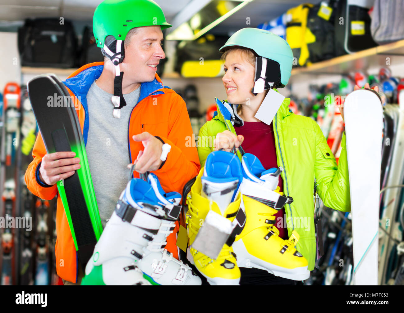 Positive customers are satisfied of their choice of ski and boots for ...