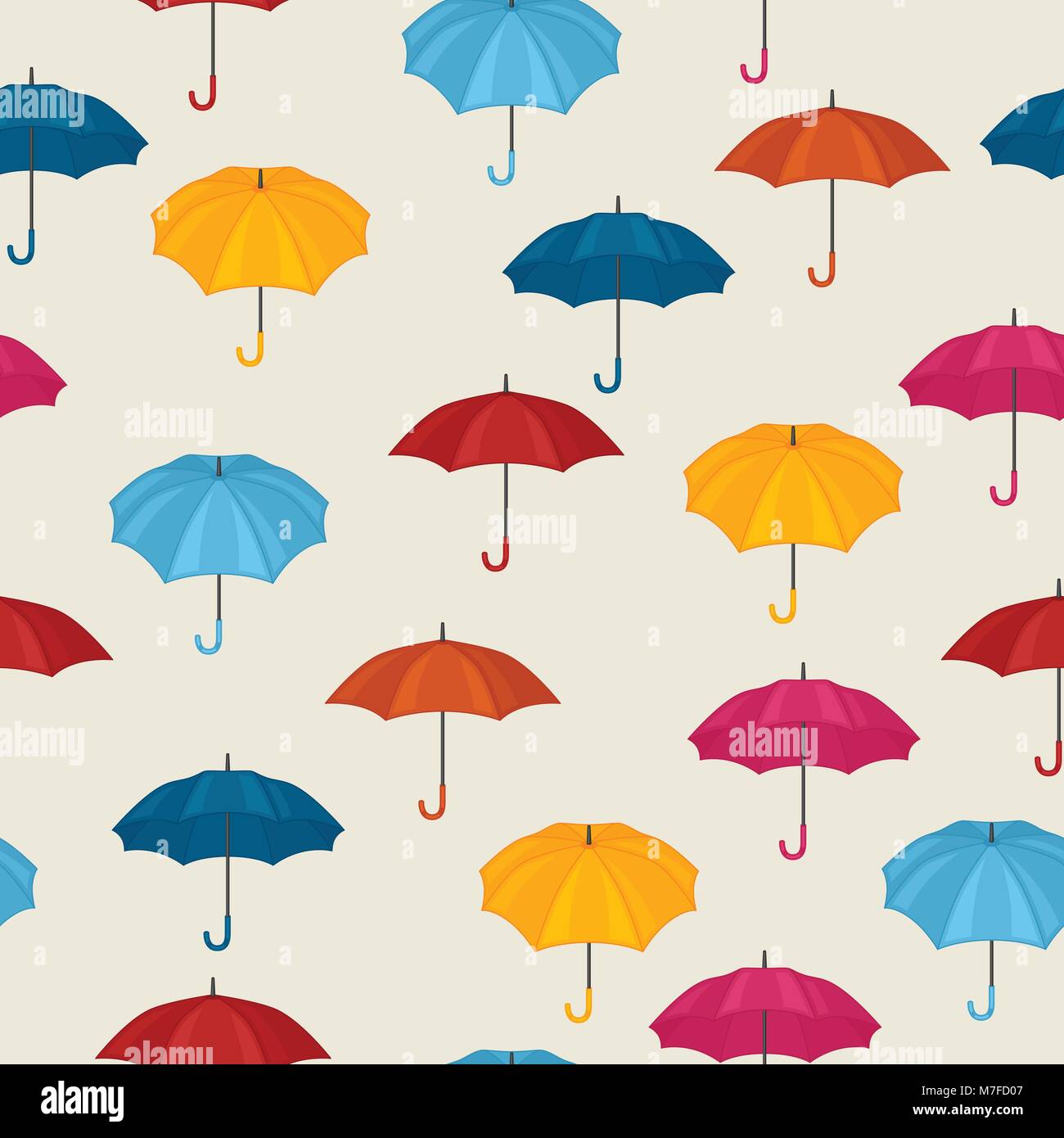 Seamless pattern with colored umbrellas for background design Stock ...