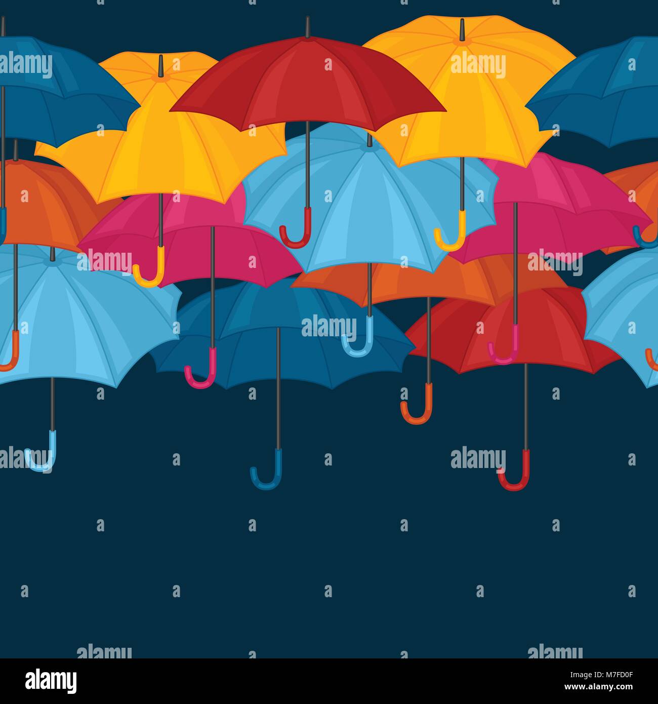 Seamless pattern with colored umbrellas for background design Stock ...