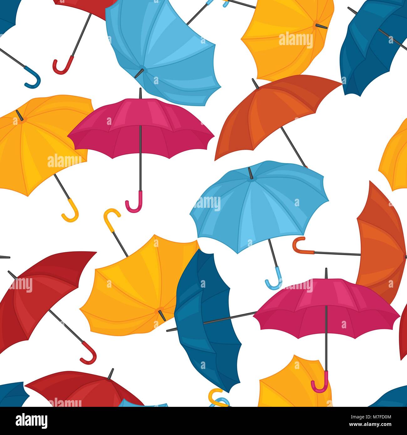 Seamless pattern with colored umbrellas for background design Stock ...