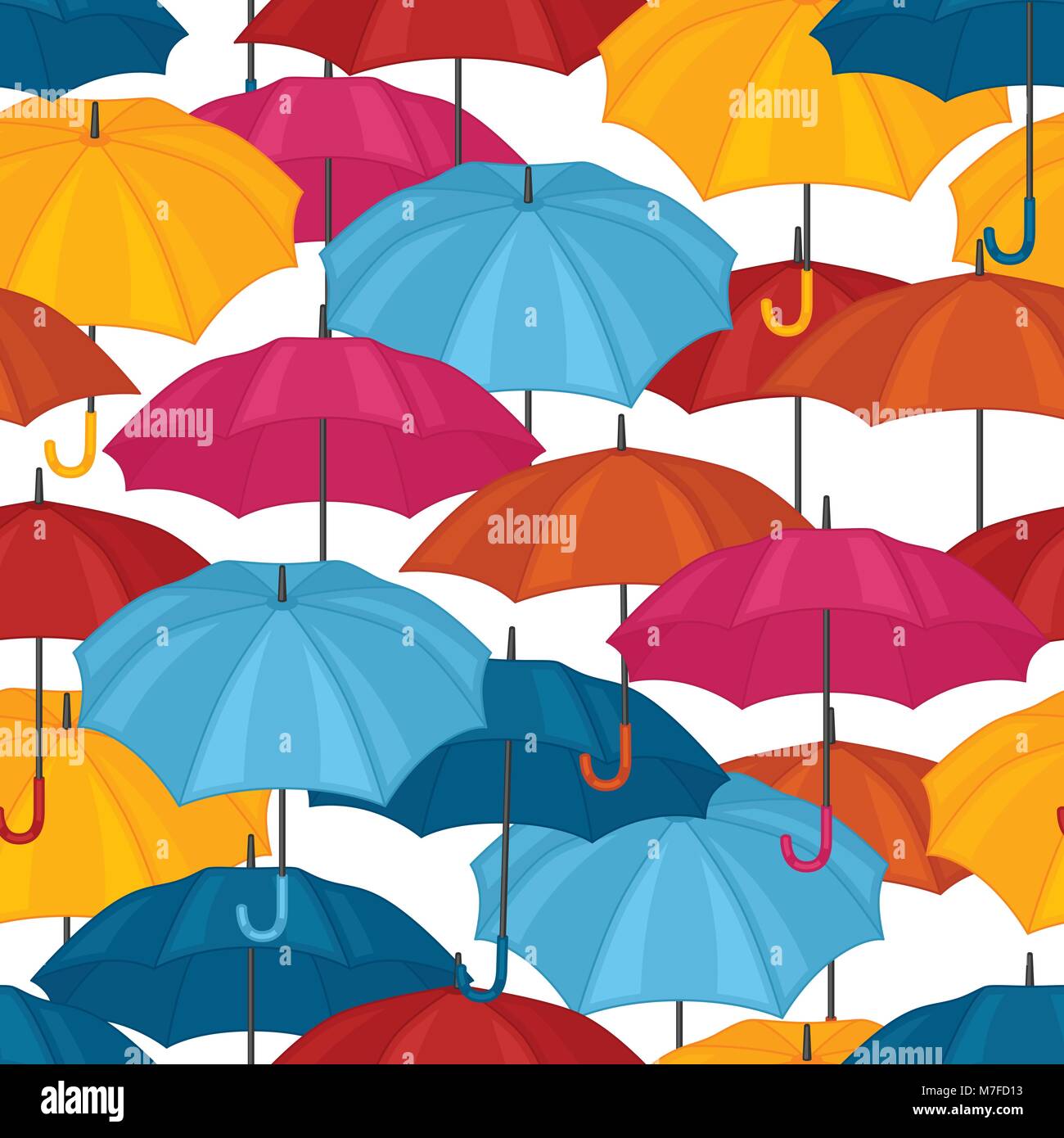 Seamless pattern with colored umbrellas for background design Stock ...