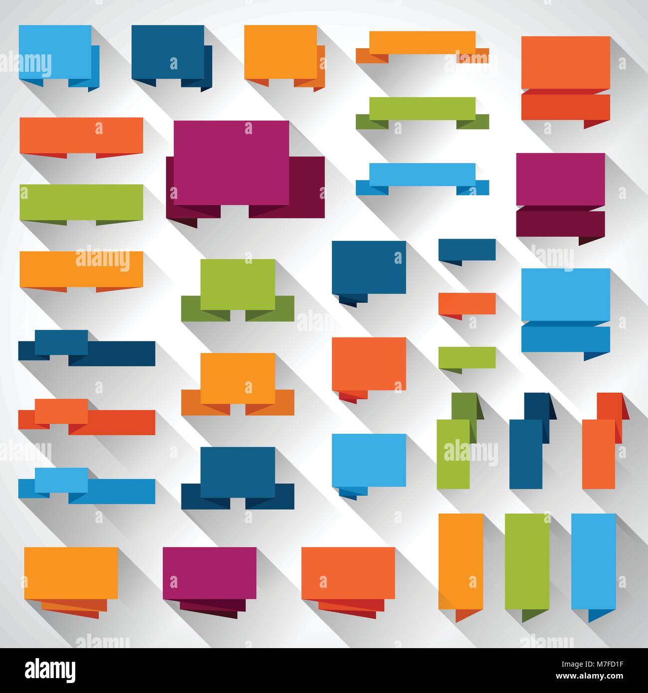 Set of flat design elements banners and tags Stock Vector Image & Art ...