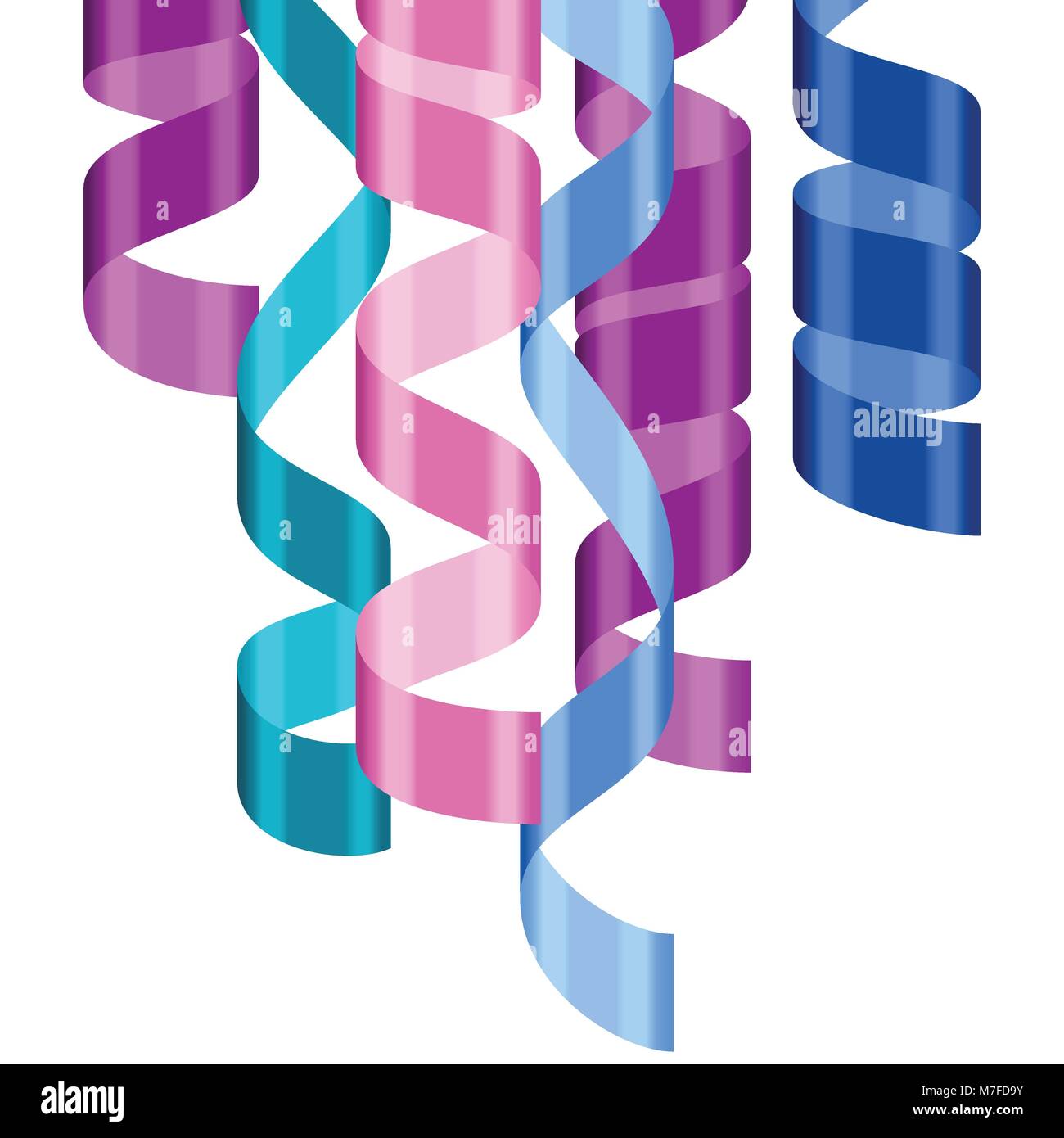 Celebration carnival background design with colored streamers Stock ...