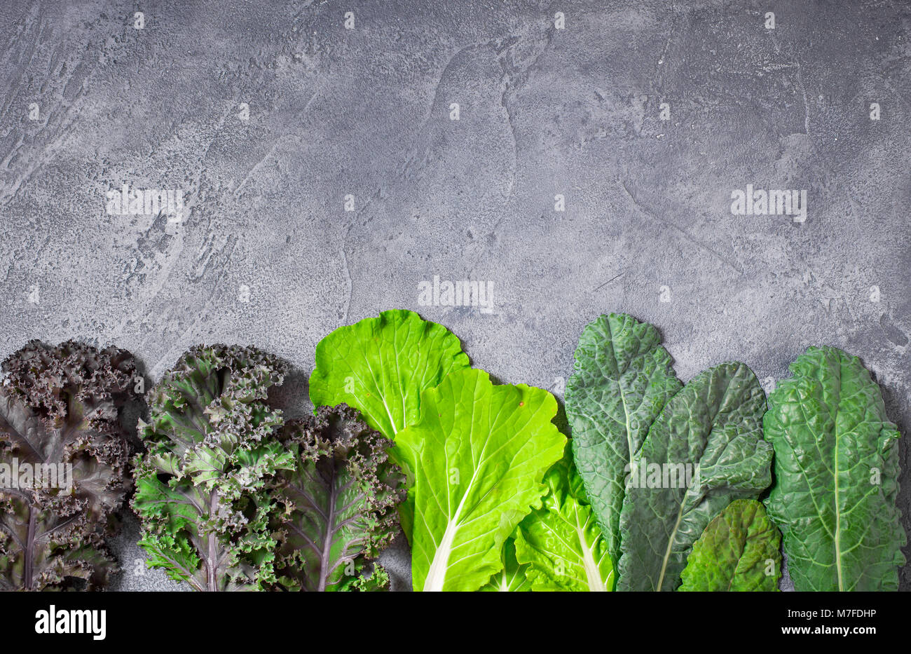 Kale salad bottom side Stock Photo - Alamy