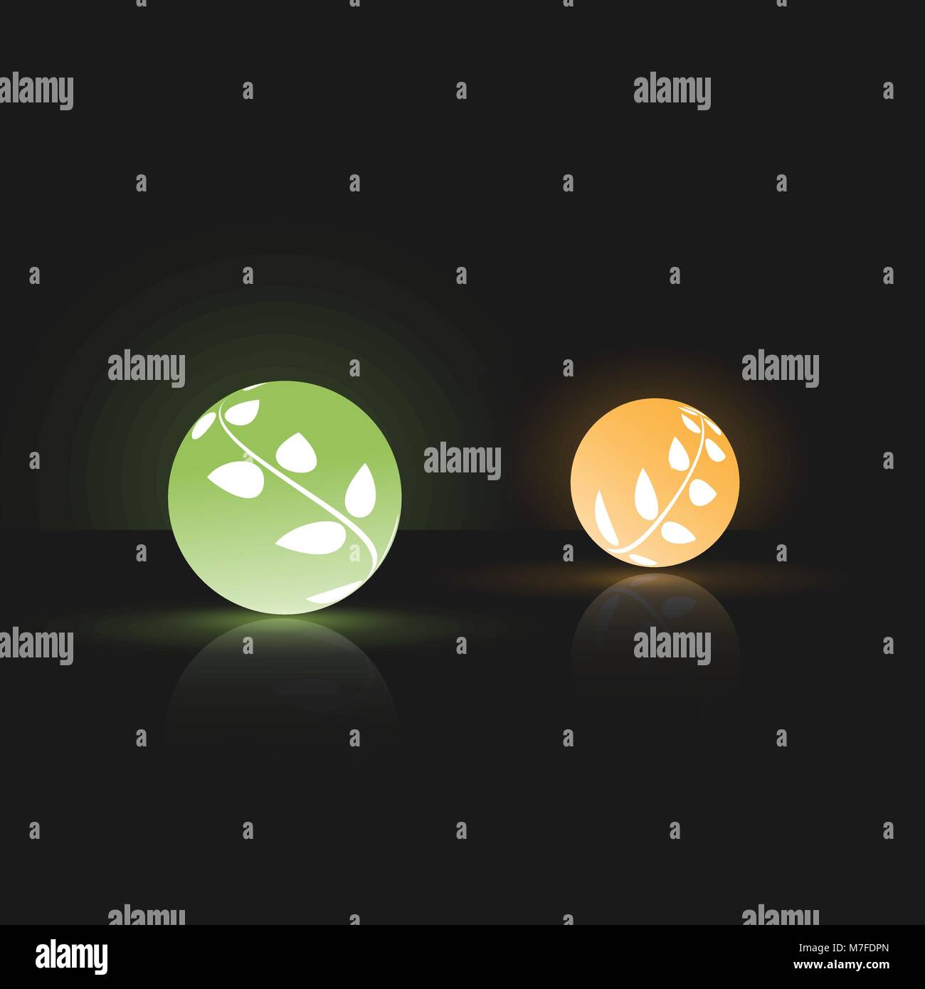 Two glowing fluorescent balls Stock Vector Image & Art - Alamy