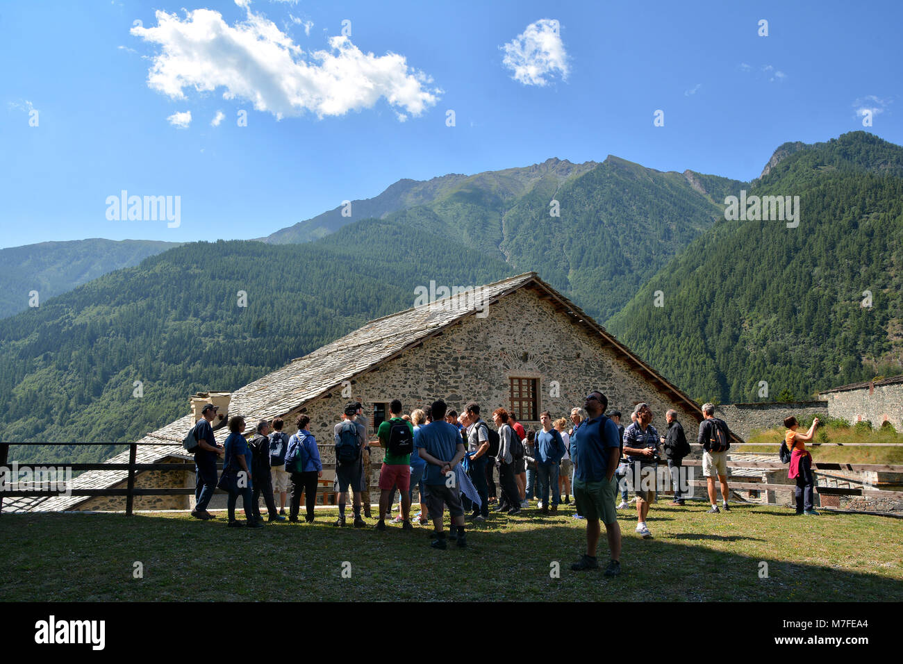 FENESTRELLE, TORINO, ITALY - JULY 22, 2017.Tourists visiting the ...