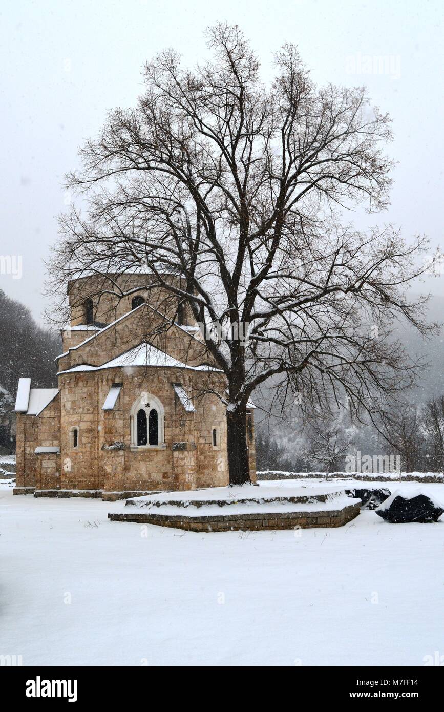 monastery in snow Stock Photo - Alamy