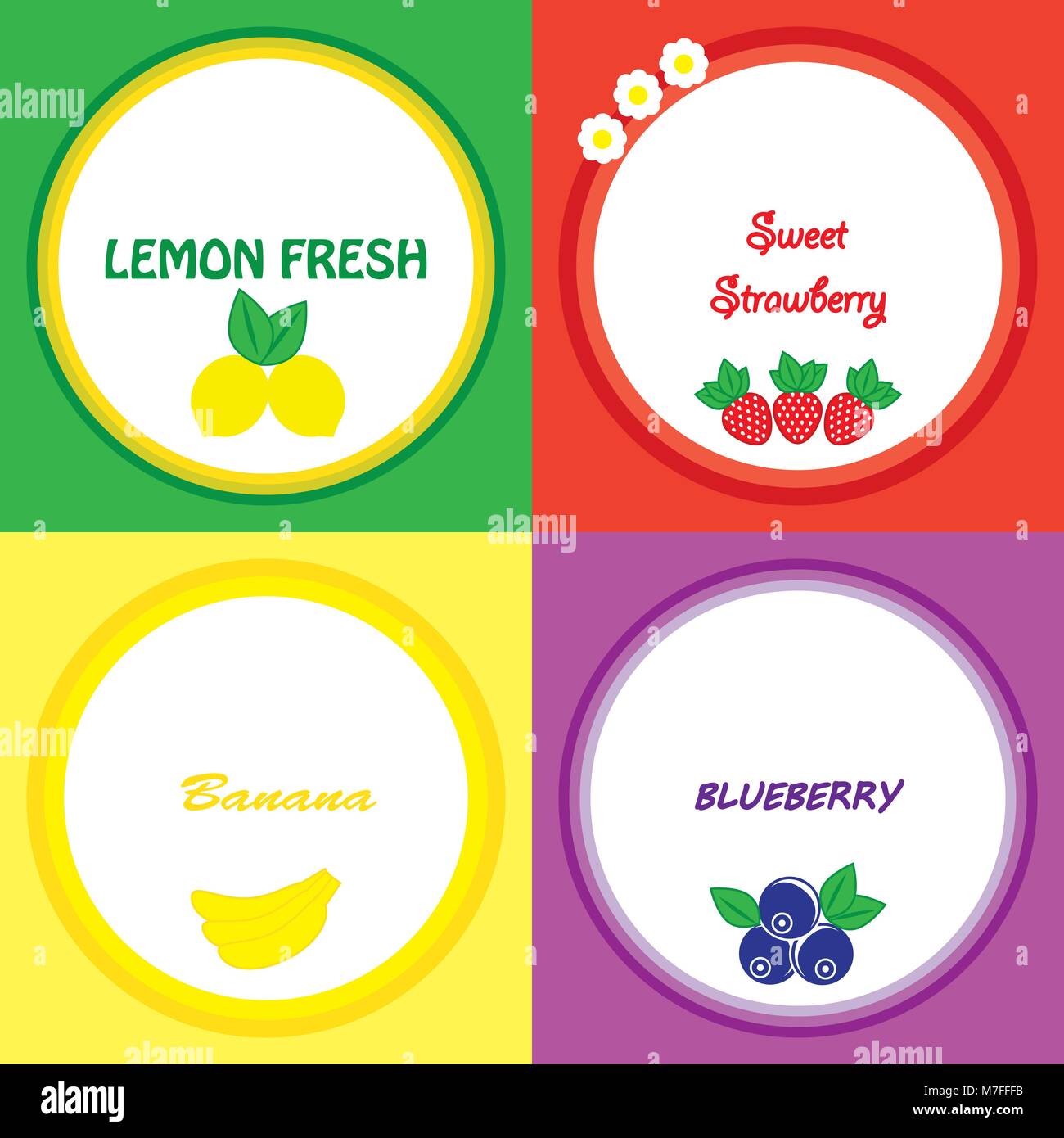 Green fruits Stock Vector Images - Alamy