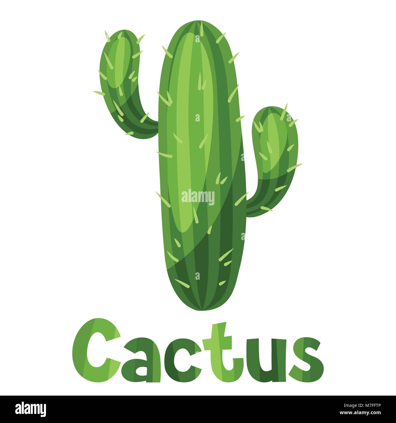Abstract stylized cactus and text background design Stock Vector Image ...