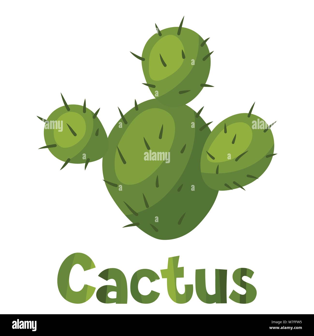 Abstract stylized cactus and text background design Stock Vector Image ...