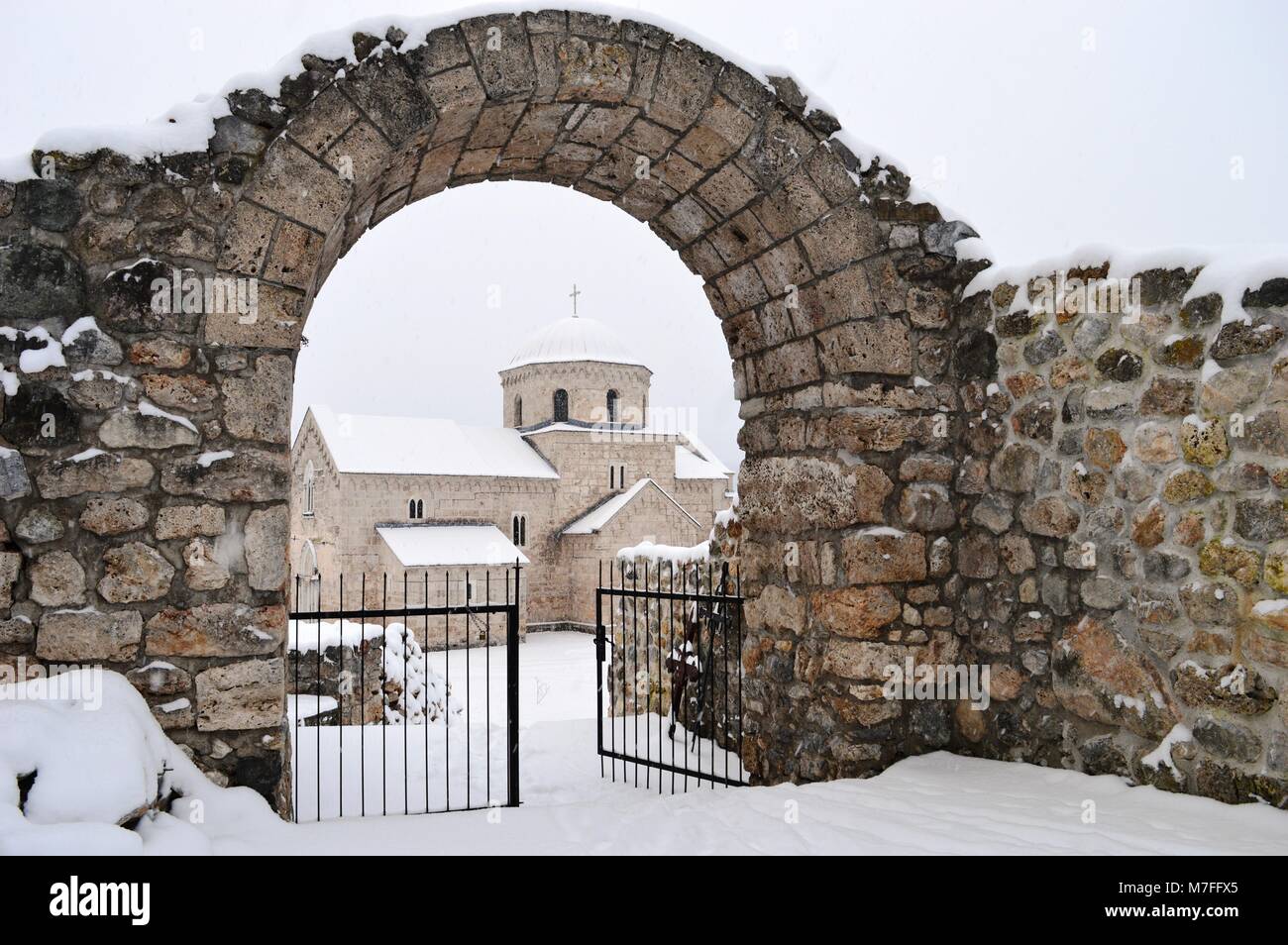 Serbian monastery winter hi-res stock photography and images - Alamy