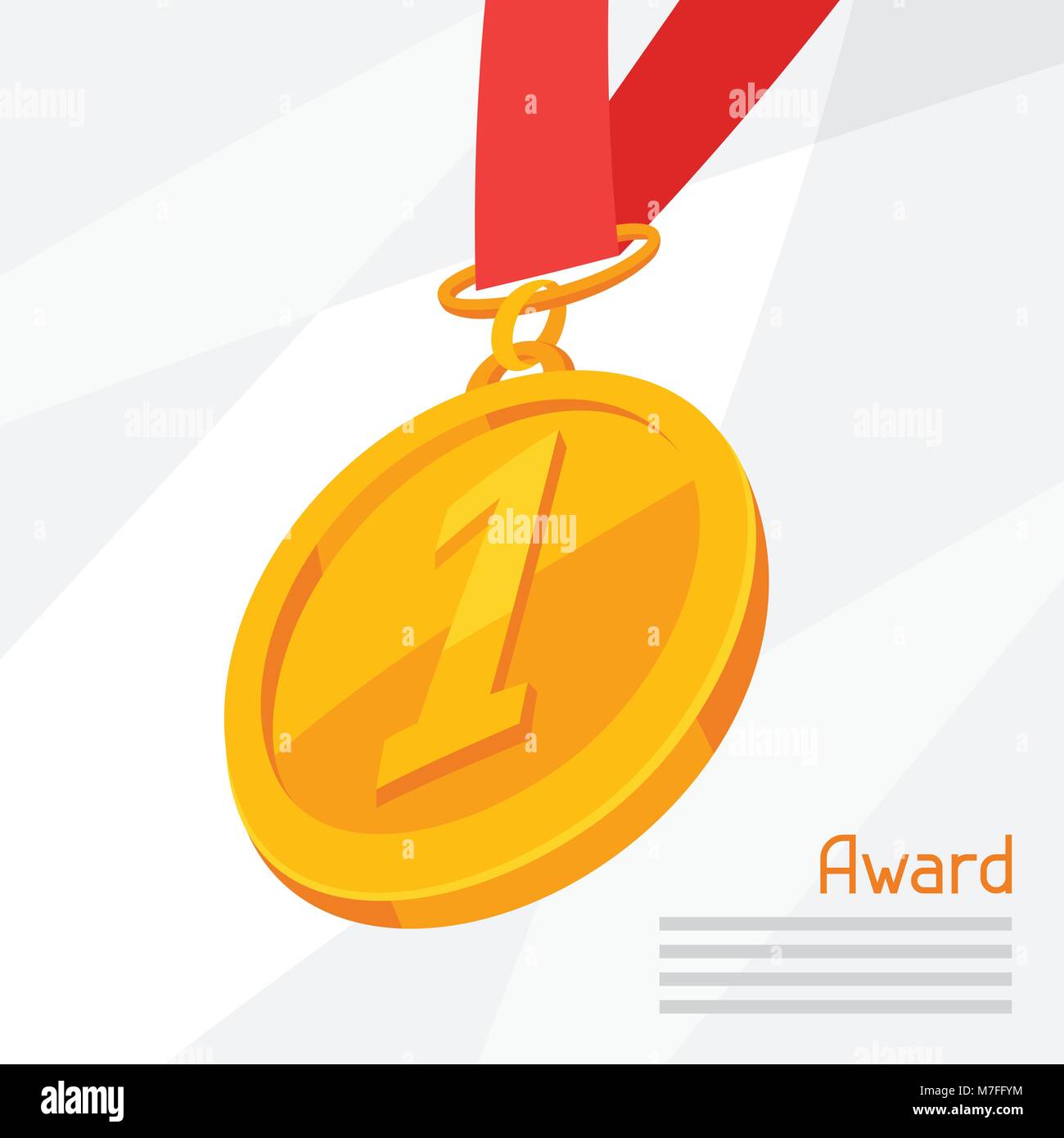 Illustration of gold medal award on abstract background Stock Vector ...