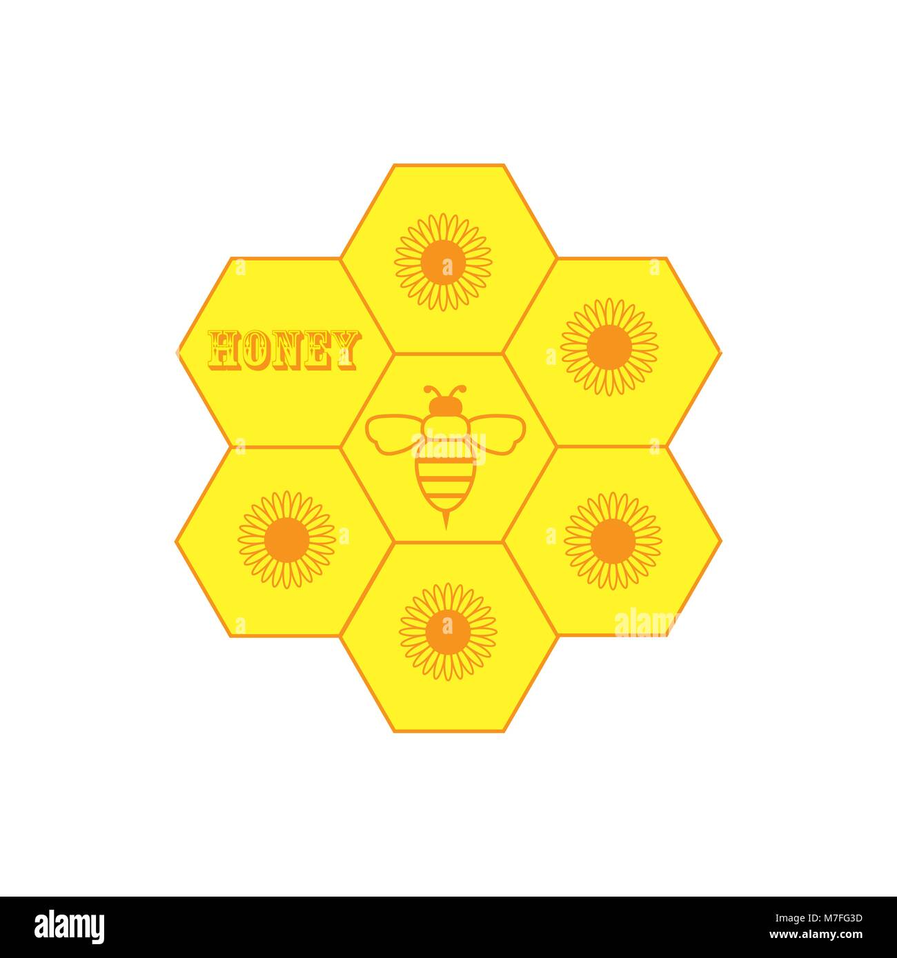 Flower honey bee Stock Vector Images - Alamy