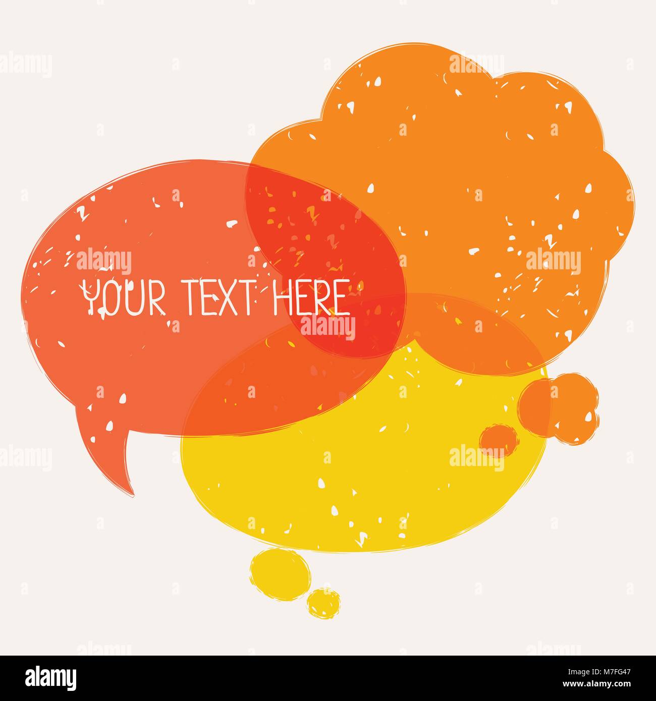 Background with abstract retro grunge speech bubbles Stock Vector Image ...