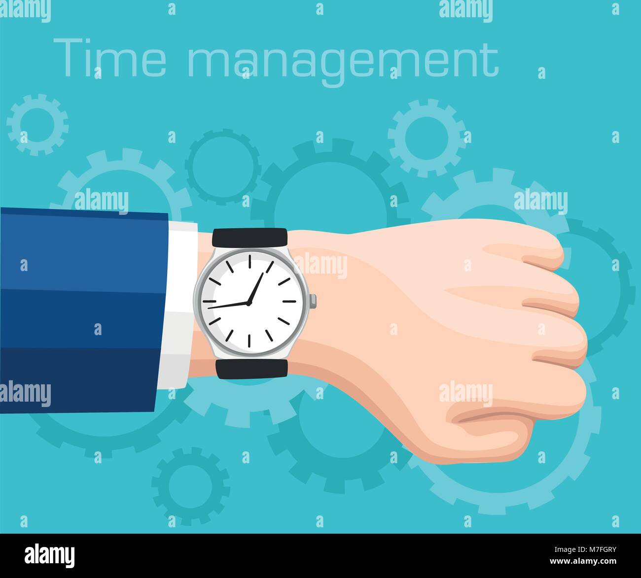 Timer in human hand Stock Vector Images - Alamy