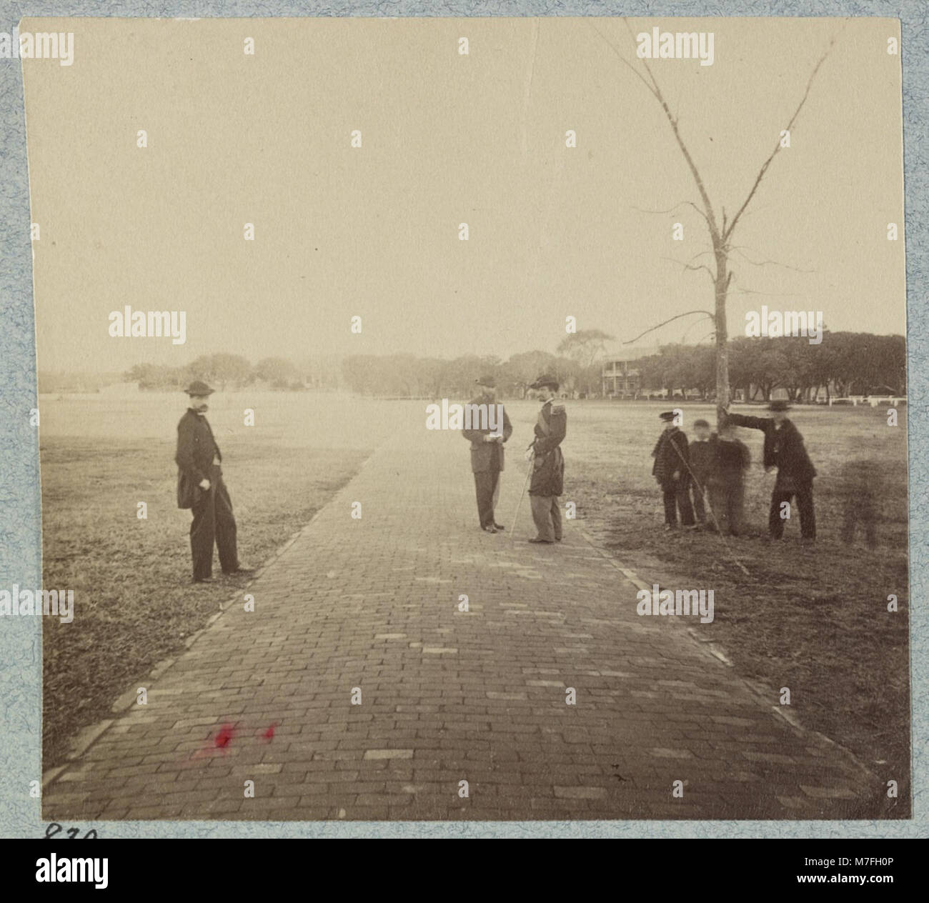 This image shows the parade grounds, a significant open area used for ...