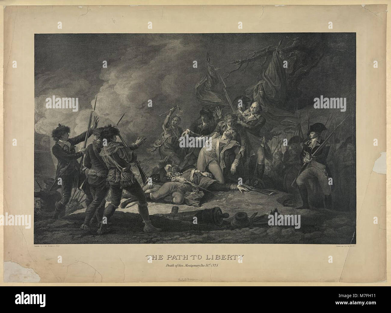 A historical depiction of the death of General Richard Montgomery ...
