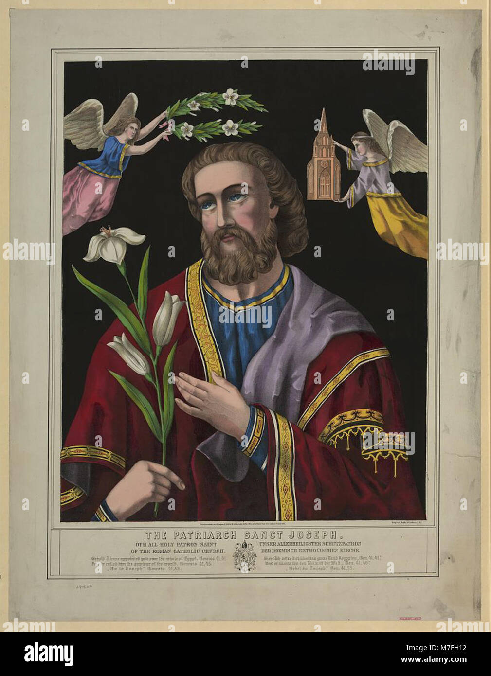 This image features the patriarch Sanct Joseph, a religious figure ...