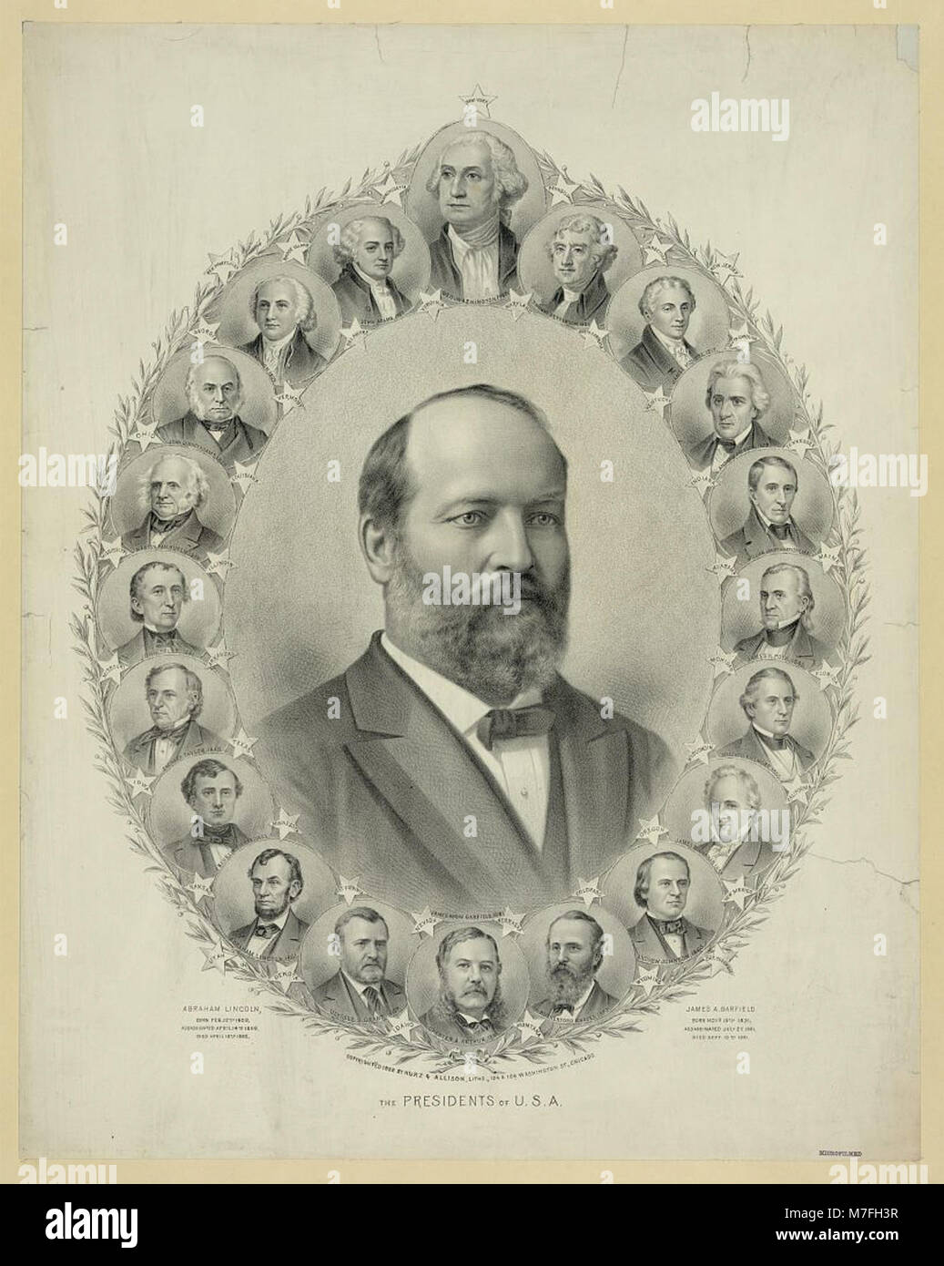 A collection of portraits of the Presidents of the United States ...