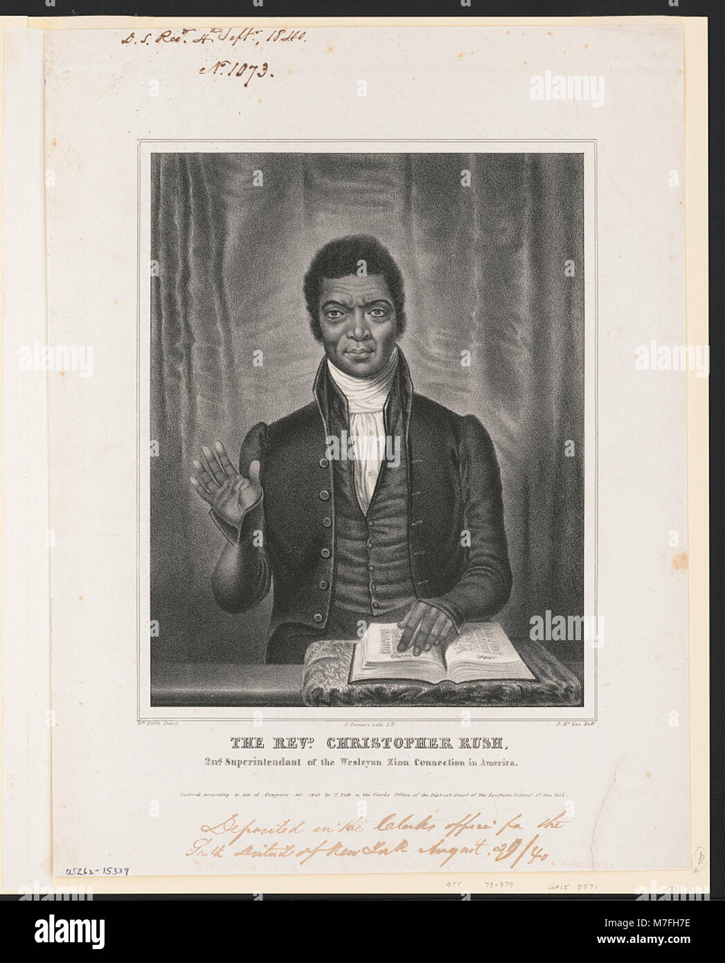 A portrait of Rev. Christopher Rush, second superintendent of the ...