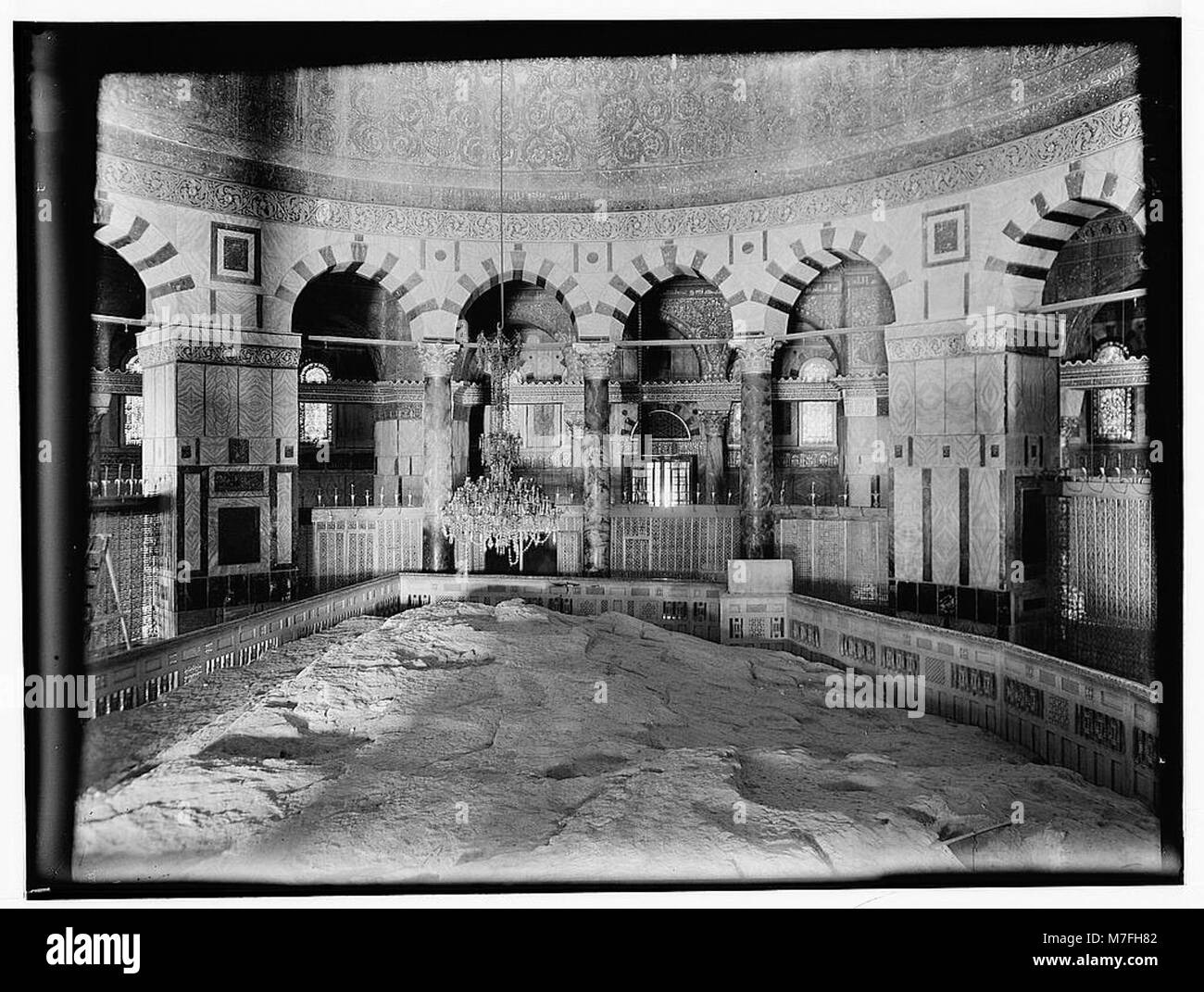 The Dome of the Rock, located on the Temple Mount in Jerusalem, is one ...
