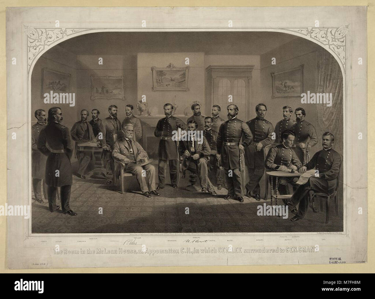 The room in the McLean House at Appomattox Court House, where General ...