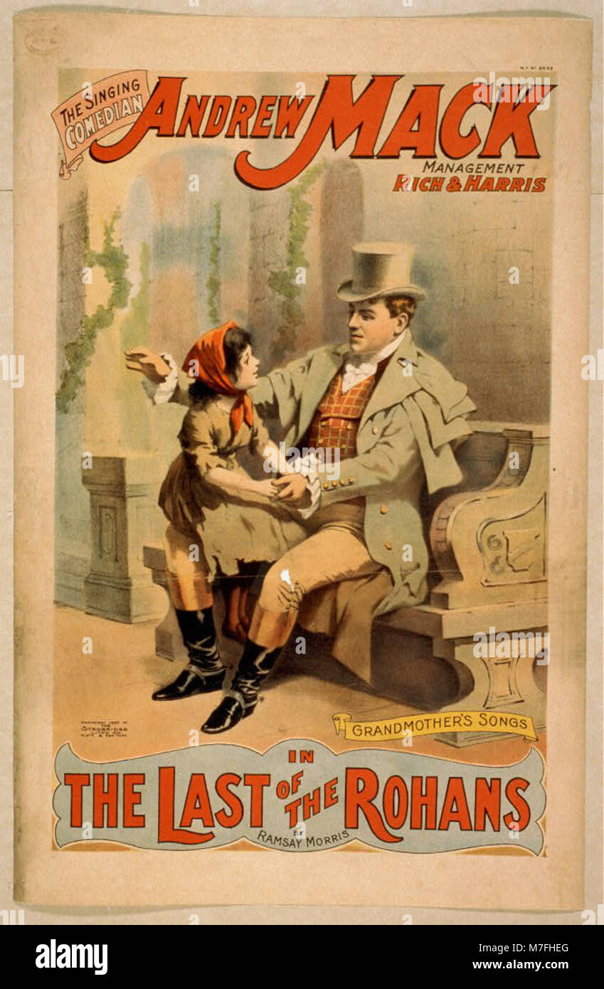 Andrew Mack, a singing comedian, in a performance of 'The Last of the ...