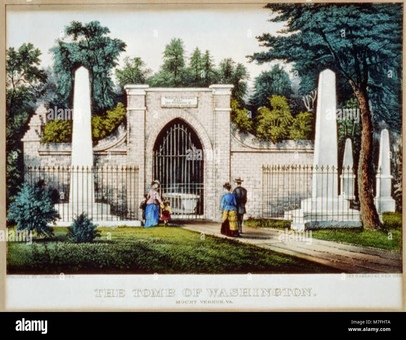 A photograph of the tomb of George Washington at Mount Vernon, Virginia ...