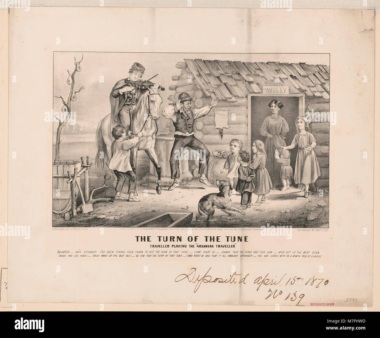 A traveler playing the traditional American fiddle tune 'Arkansas ...