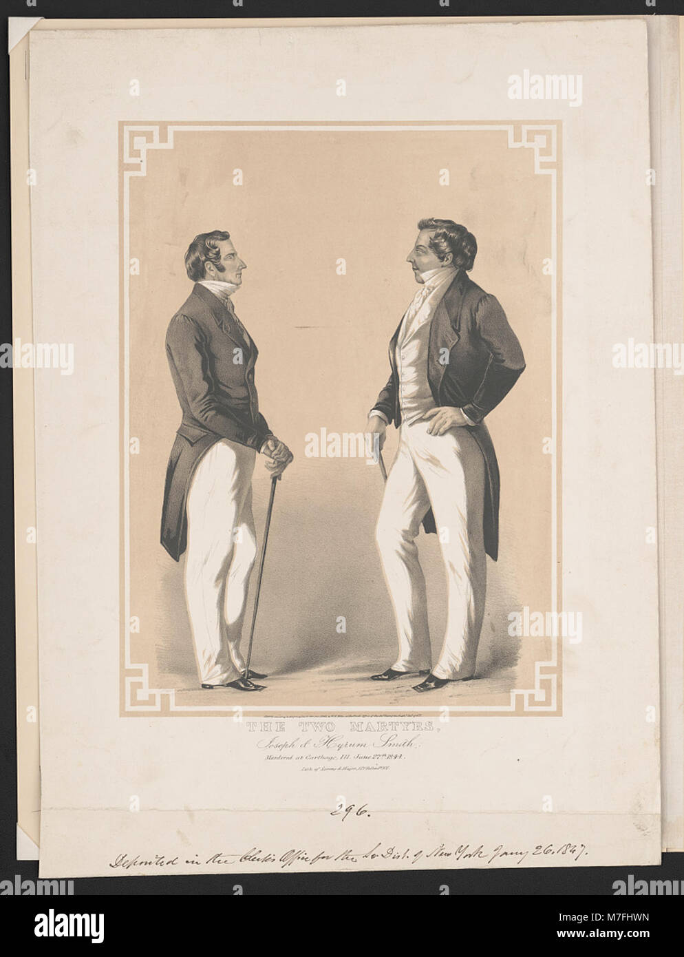 A historical portrait of Joseph and Hyrum Smith, two significant ...