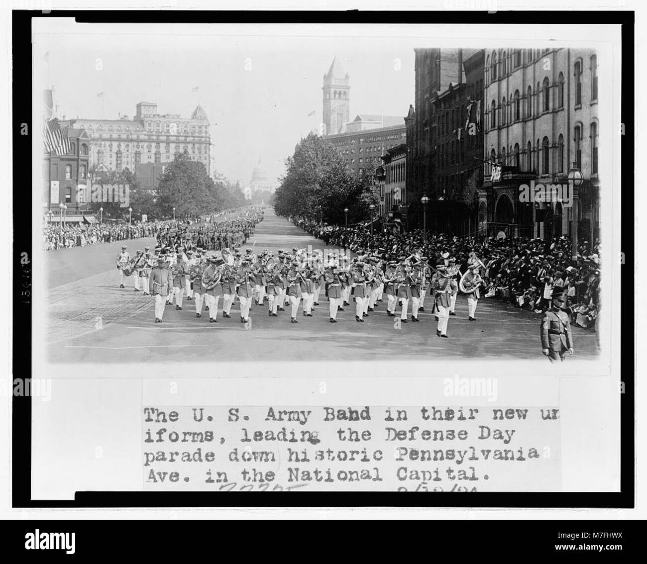 A photograph of the U.S. Army Band in their newly issued uniforms ...