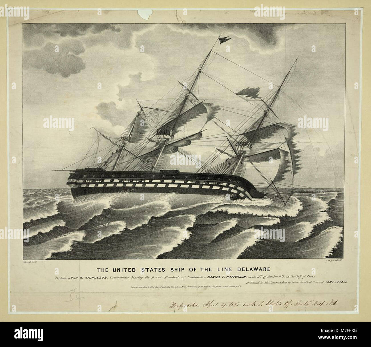 The USS Delaware was a United States ship of the line, serving in the ...