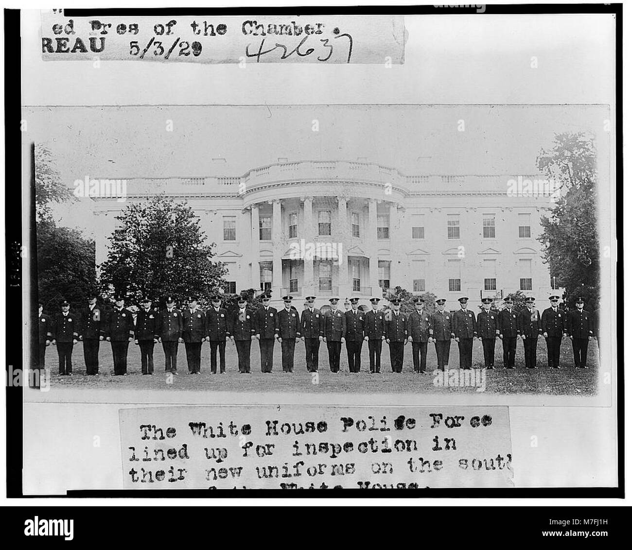 Members of the White House police force are seen in uniform during an ...