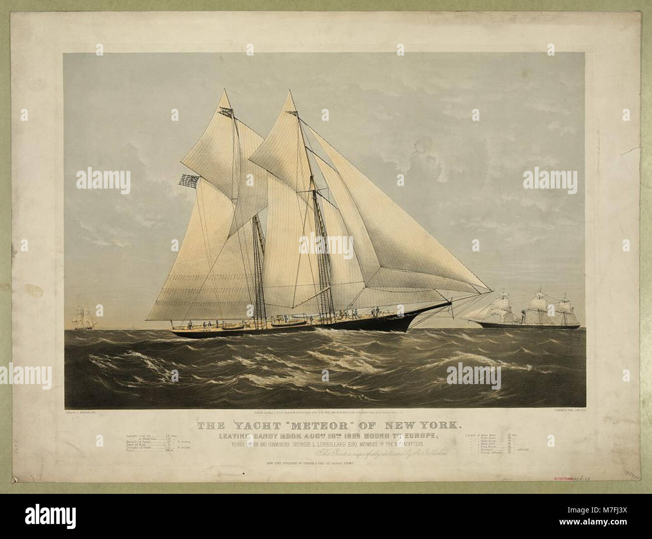 The yacht 'Meteor', departing from Sandy Hook on August 16, 1869, was a ...
