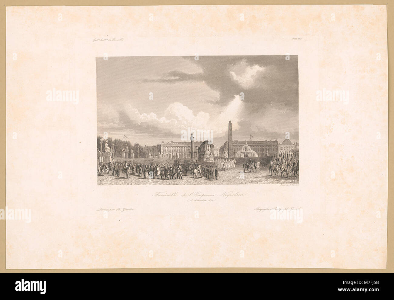 This image features the funeral train of Emperor Napoleon, captured on ...