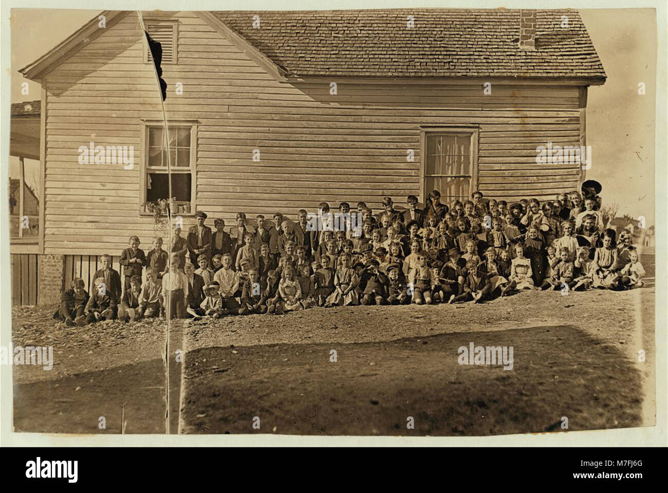 A photograph showing the mill school in Lancaster, South Carolina ...