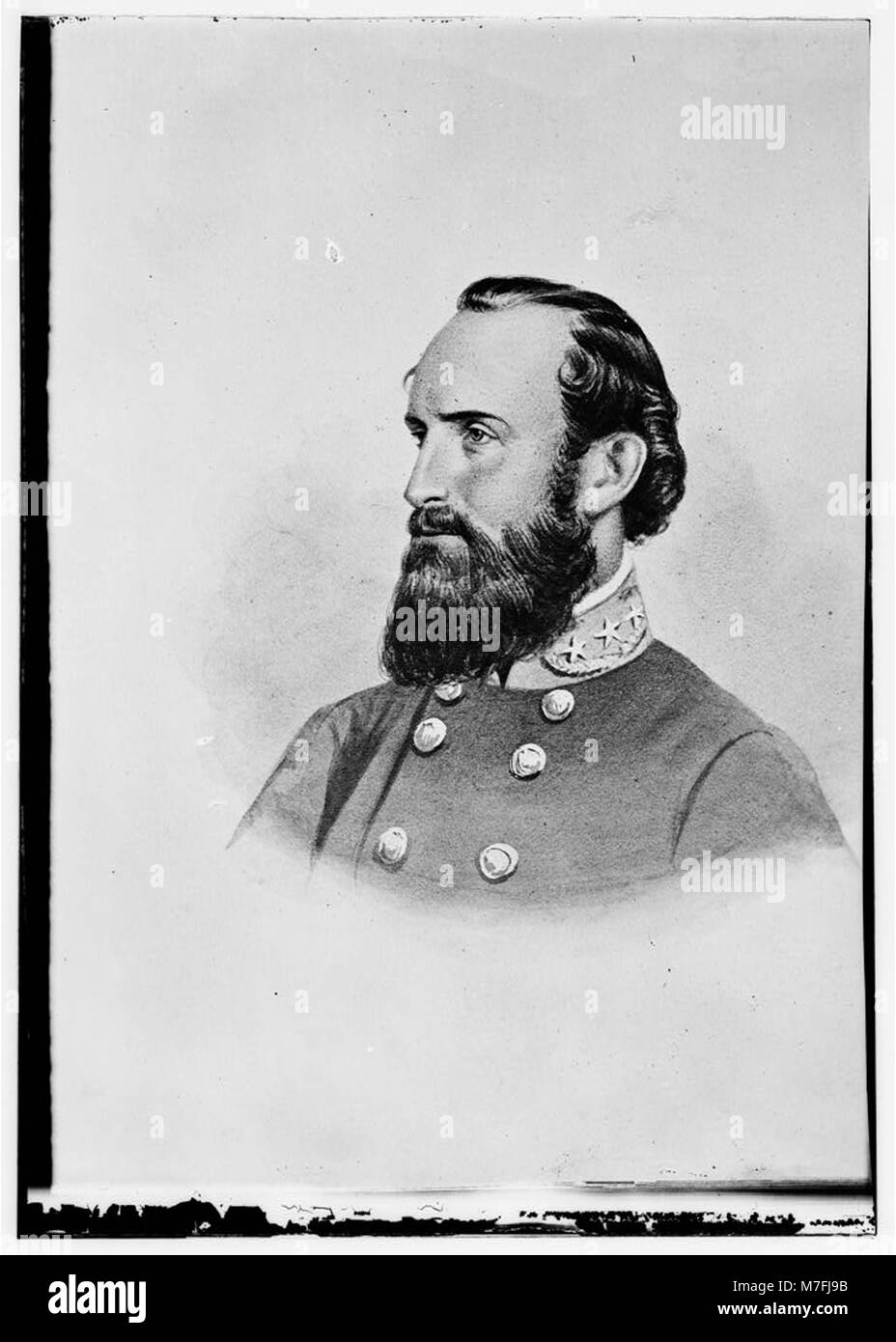 Portrait of General Thomas Jonathan ‘Stonewall’ Jackson, a Confederate ...