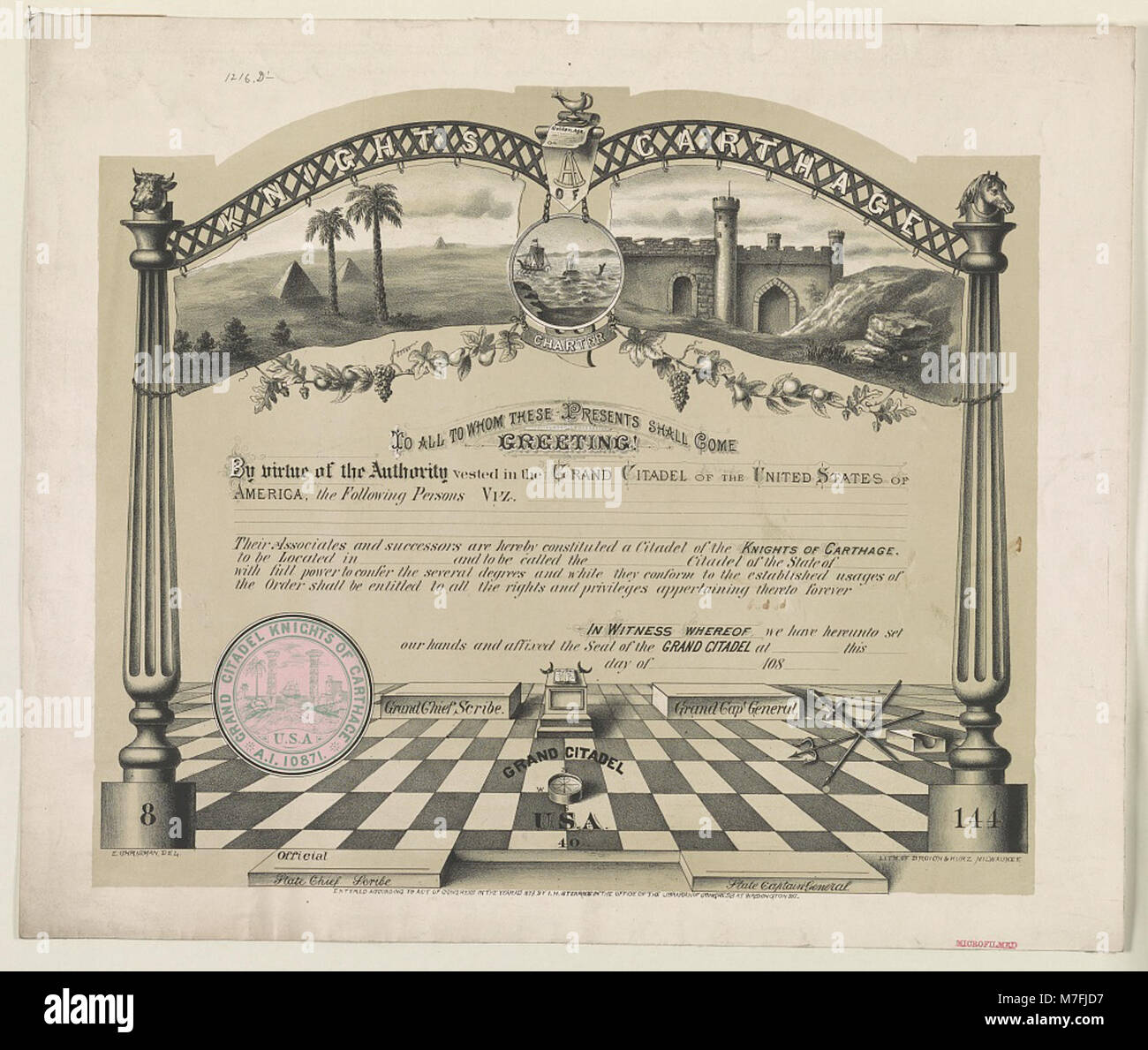 A historic charter document addressing its recipients with formal ...