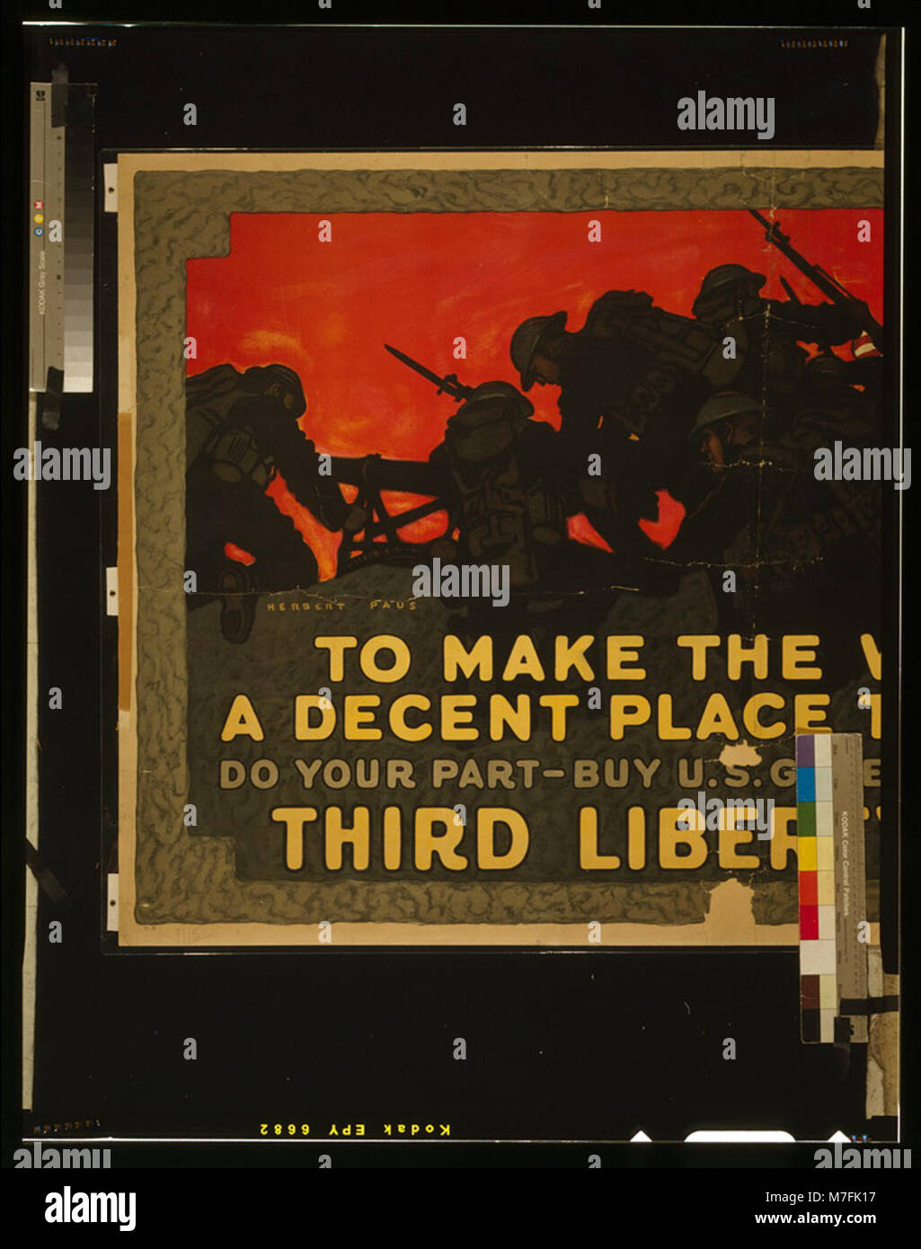 A U.S. government advertisement promoting the purchase of bonds during ...